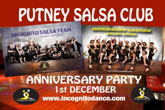 Anniversary Party at Putney Salsa Club - 1st December | Incognito Dance